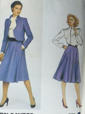 Vogue Sewing Pattern 2372 Misses Ladies Skirt Jacket Blouse Size 12 Don ...