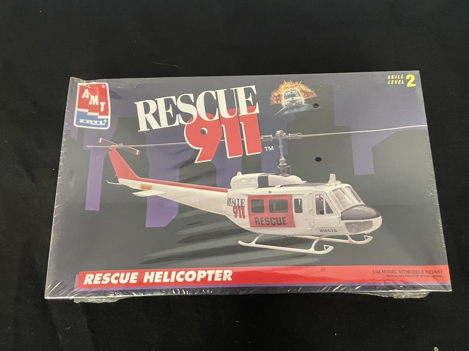 1993 AMT ERTL 1/48 Scale Rescue 911 Rescue Helicopter Model Kit #6400 ...