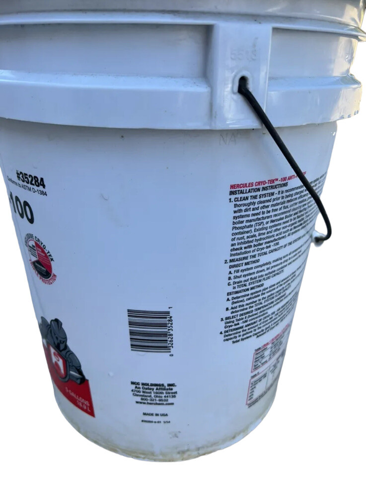 Hercules Cryo-Tek-100 Anti-Freeze, 5-Gallon Bucket, 35284, NOS ...