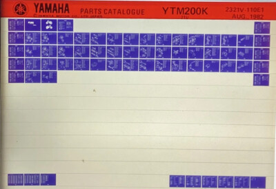 Yamaha genuine parts microfiche 1983 YTM200K | eBay Australia