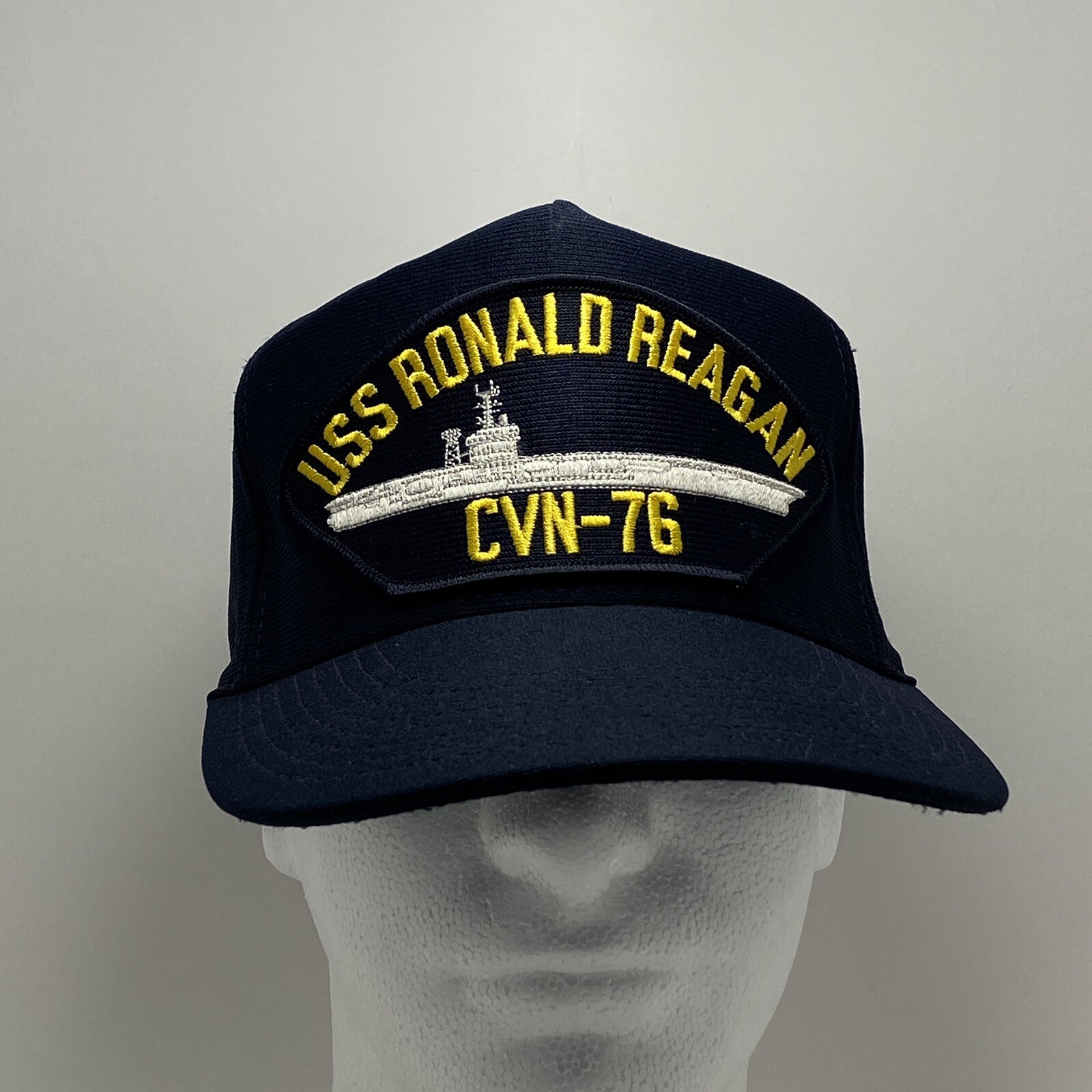 USS Ronald Reagan Cvn-76 Destroyer Ship Dark Blue Hat Snapback Eagle ...