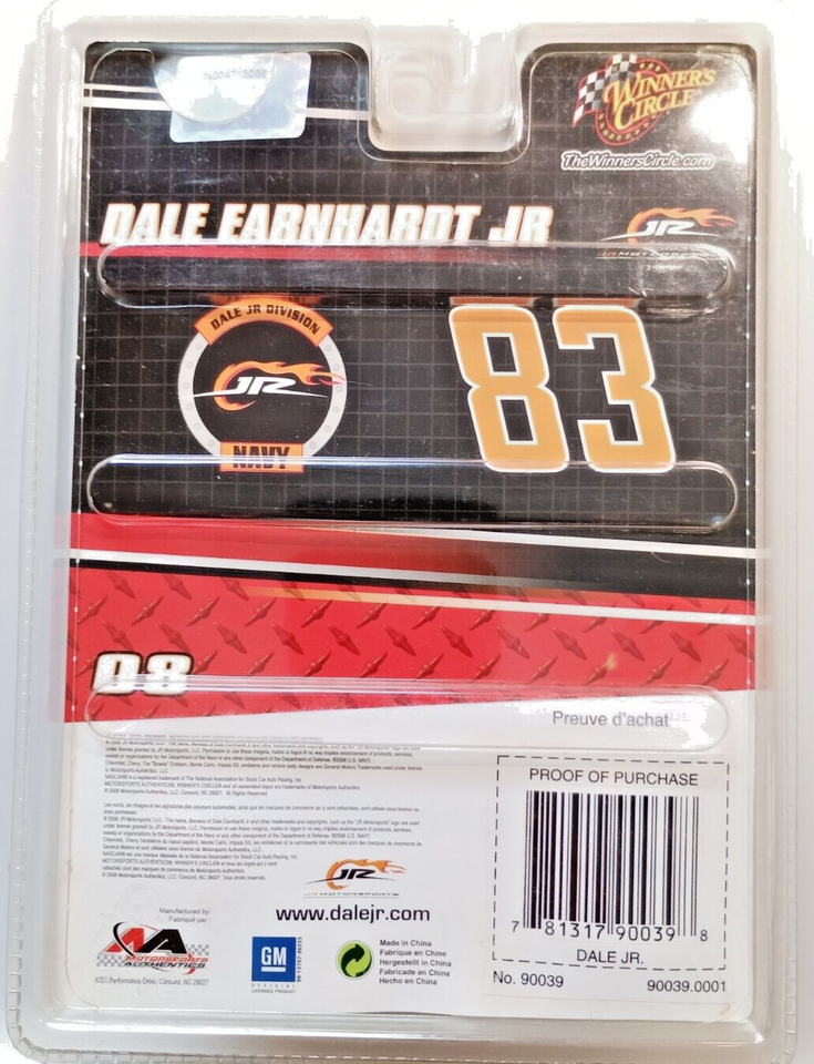 Nascar Dale Earnhardt Jr #83 JR Navy Die Cast Toy Car and Hood Winner's ...