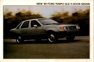 1984 Ford Tempo GLX 4-door Sedan postcard Corwin Ford Mannington, WV | eBay
