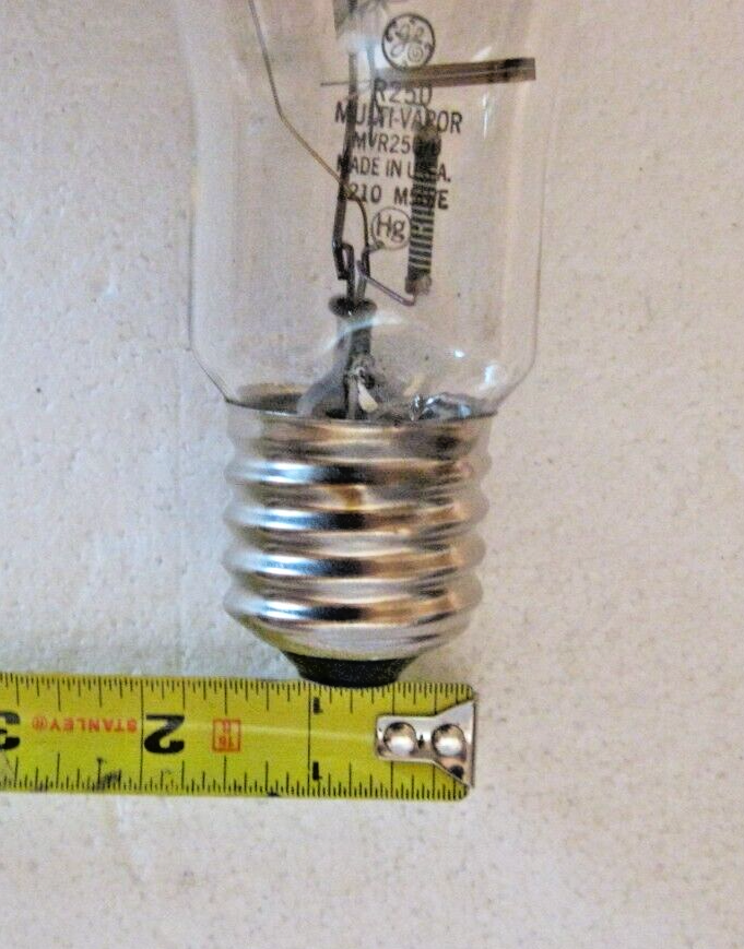 2 x GE 250w Multi-Vapor Metal Halide Lamps MVR250/U Light Bulbs USA ...
