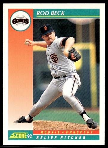 1992 Score Rod Beck Rookie San Francisco Giants #746A | eBay UK