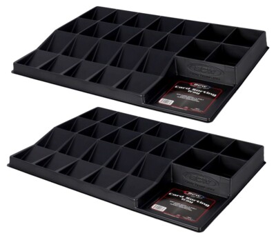 NEW 2-PACK BCW Black Card Sorting Tray Organizer Holder for Sports ...
