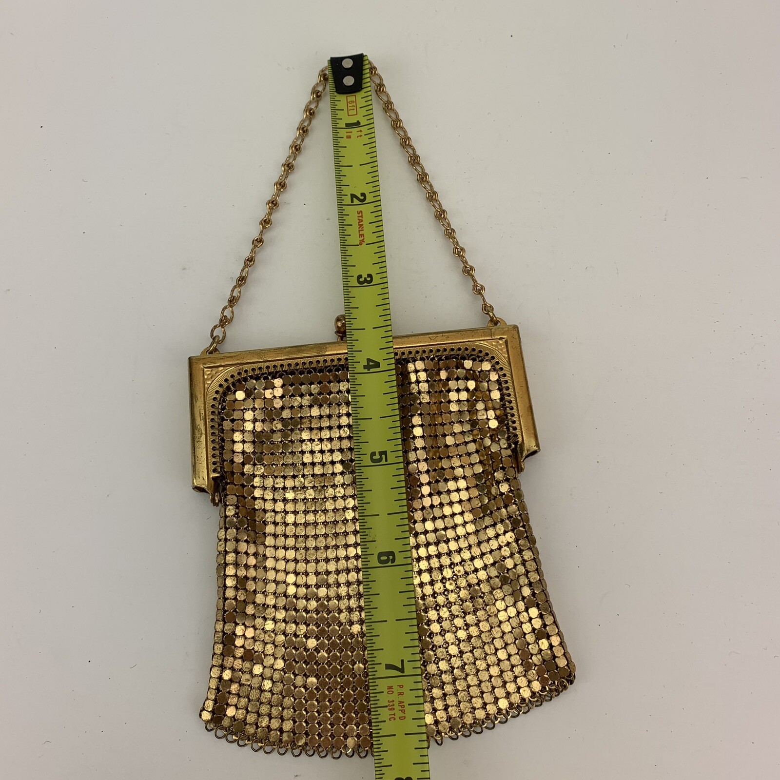 1920s Vintage Metal Mesh Change Purse Metallic Gold C… - Gem