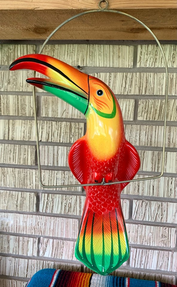 XLg Talavera Toucan Parrot Bird Animal Ceramic Mexican Pottery Hanging ...