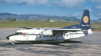 Myanma Airways Fokker F-27 XY-AEV @ Heho 2002 - postcard | eBay