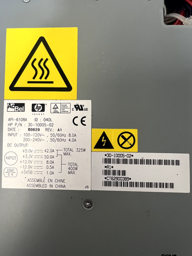 DEC Alpha DS15/DS15A power supply 30-10005-02 API-6108A | eBay