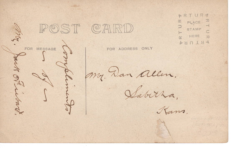 1910 Sabetha Ks Baseball Player postcard Eastern Kansas minor League ...