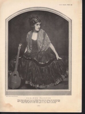 1922 ELEANOR PAINTER STRONG ACTRESS SINGER ALFRED CHENY JOHNSTON PRINT ...