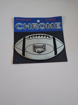 Arkansas Razorbacks football Solid Metal Chrome Team Logo Auto Emblem ...
