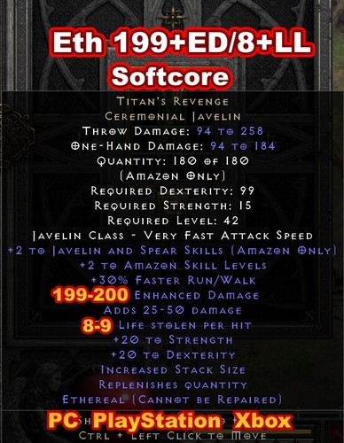 Titan's Revenge Ethereal ⭐ Ladder/NL Diablo II Resurrected D2R SC PC ...