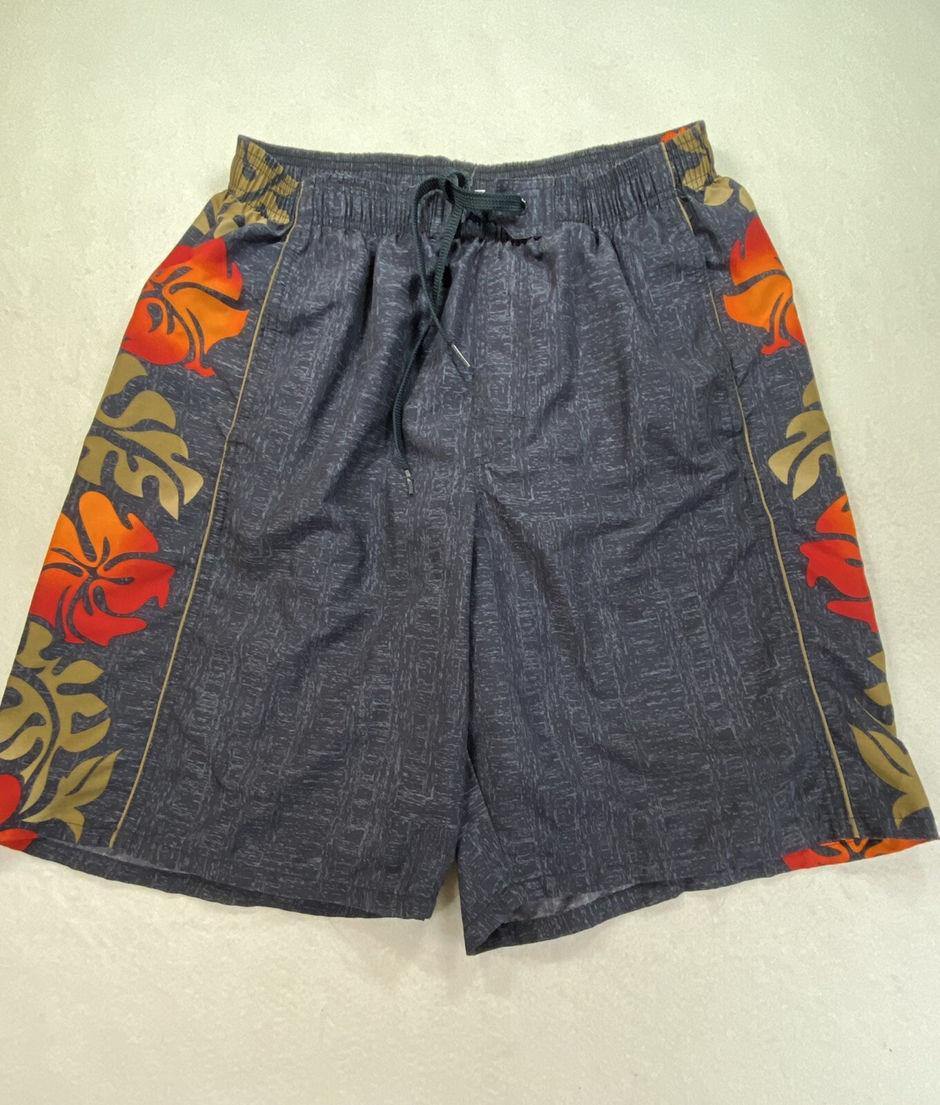 Speedo Men's Blue Swimsuit Trunks with Floral Sides. … - Gem