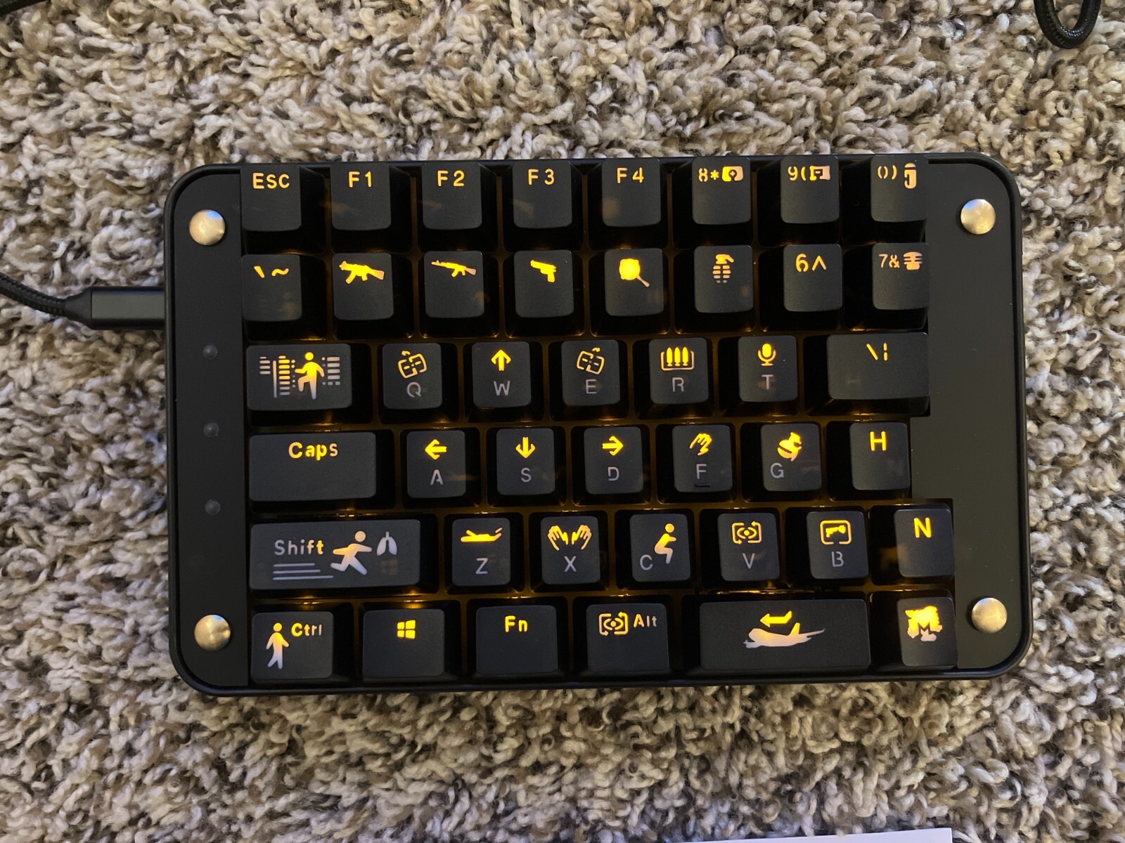 Koolertron Keyboard FPS, Cherry MX Red, MWII, PUBG, Mechanical, Half ...