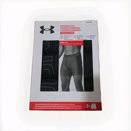 Under Armour Men's Performance Tech 6" Boxerjock Brief 3 Pack Small ...