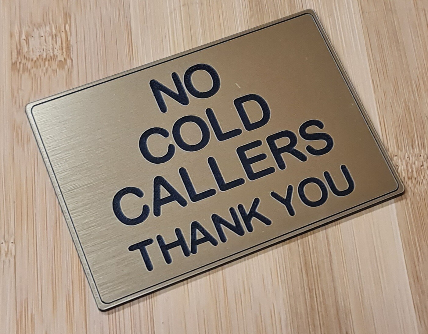 No Cold Callers, Sales People, Canvassers, Religious Groups Plaque Door ...