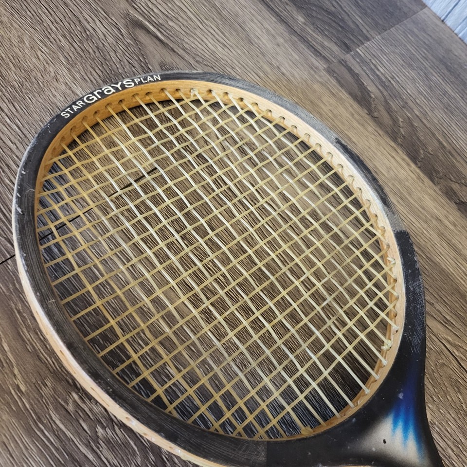 Vtg Grays Of Cambridge Squash Racquet Asteroid Star Plan Wooden Racket ...