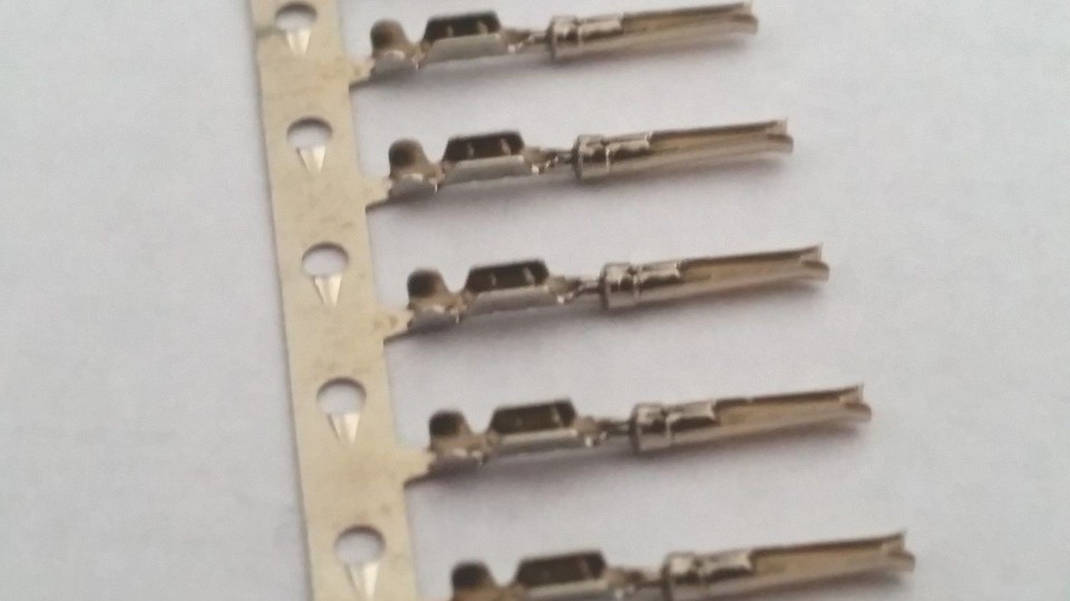 D-SUB FEMALE CRIMPING PINS FOR DB25/15/9 CONNECTORS 10 STRIPS OF 10PC ...