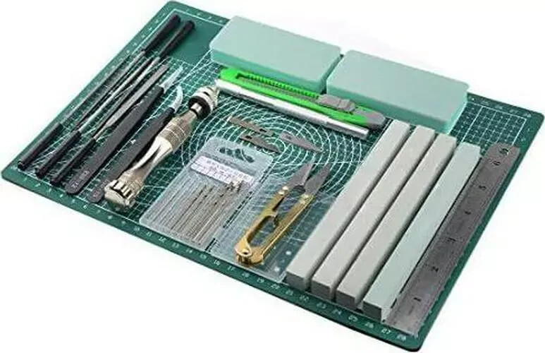 Professional 25 PCS Model Tools Kit Modeler Basic Tools Craft Set Hobby ...