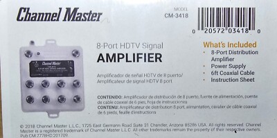 Channel Master 8-Port HDTV Signal Amplifier CM-3418 | eBay