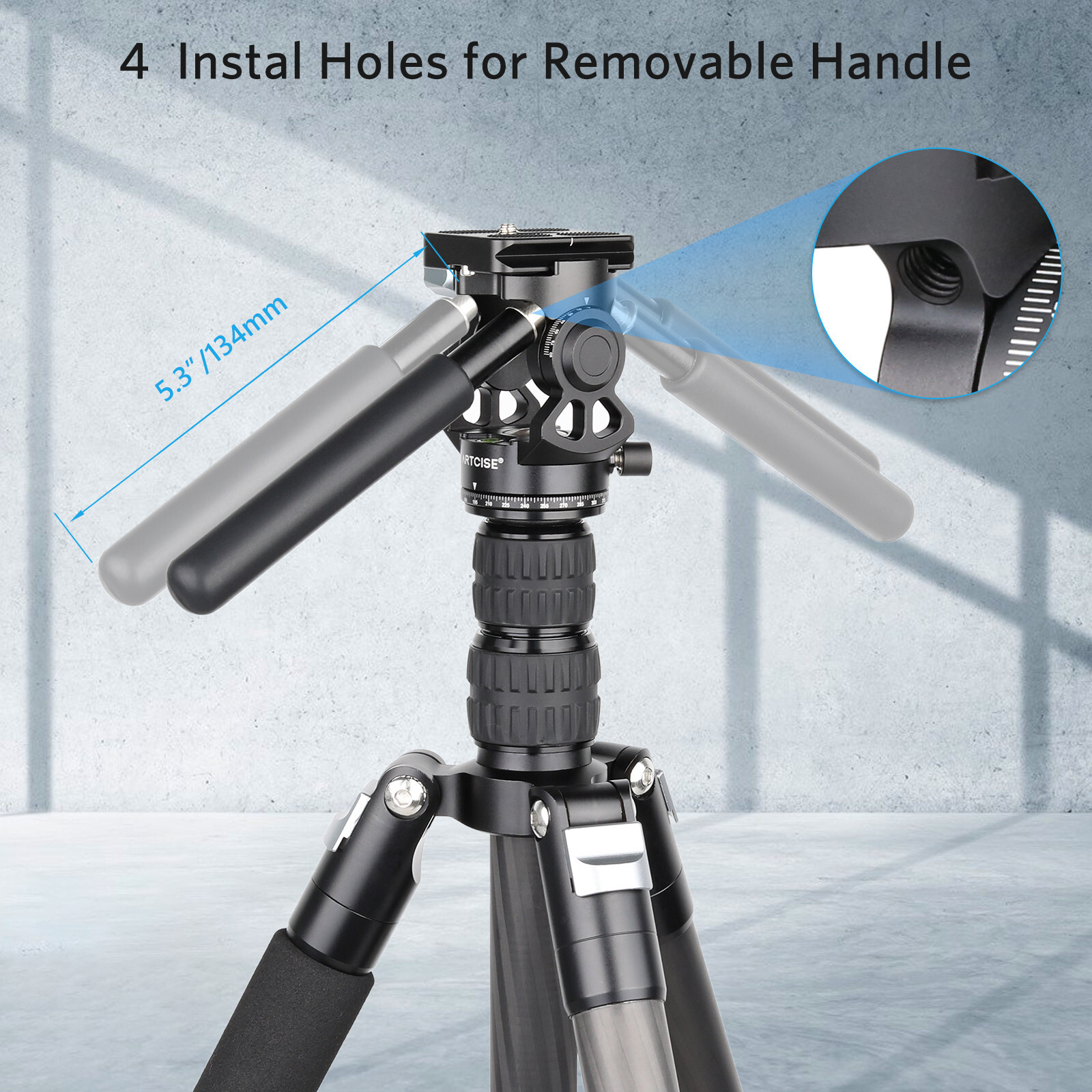 ARTCISE Lightweight Tripods Head Fluid Video Head with Quick Release ...