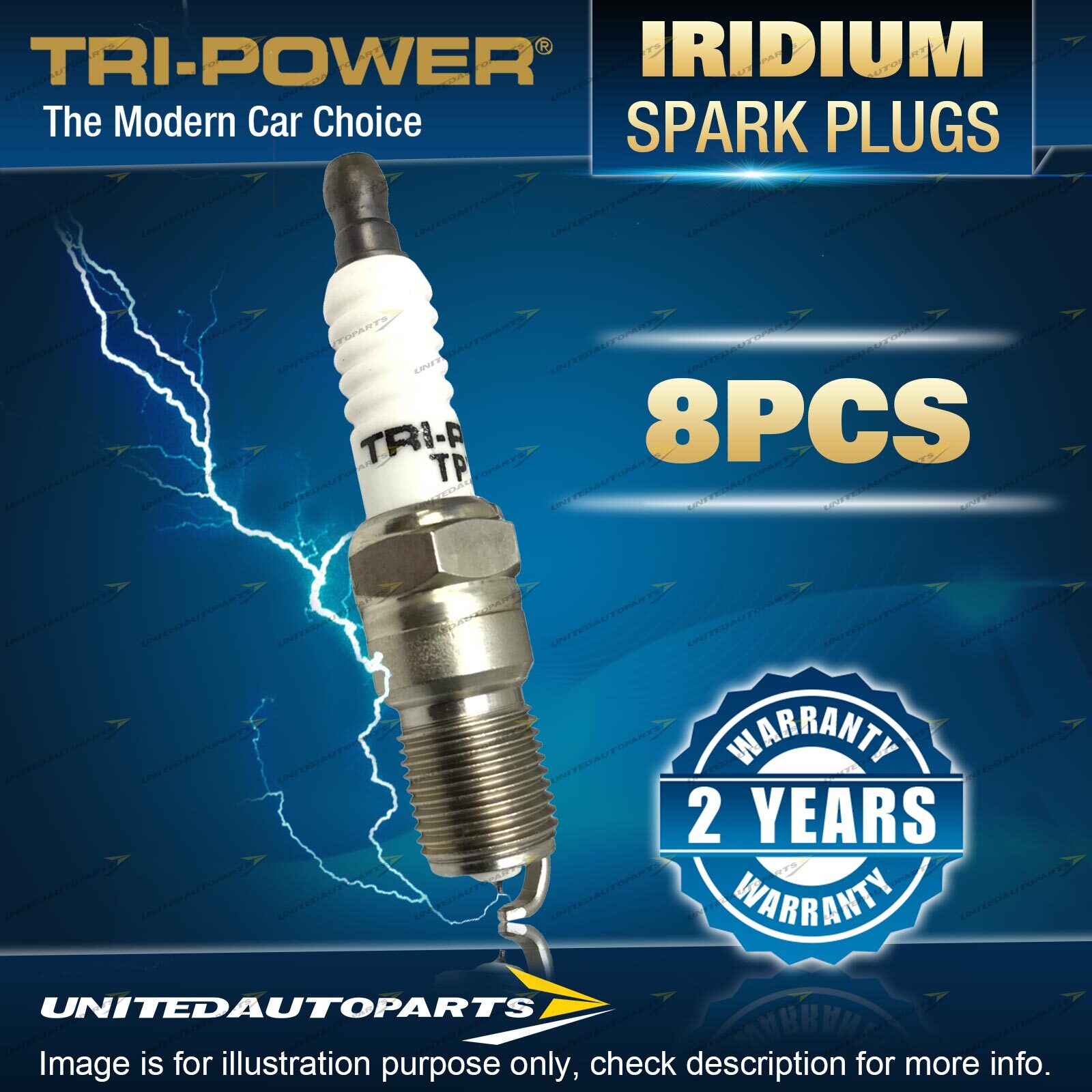 8 x Tri-Power Iridium Spark Plugs for Jeep Commander XH Grand Cherokee ...