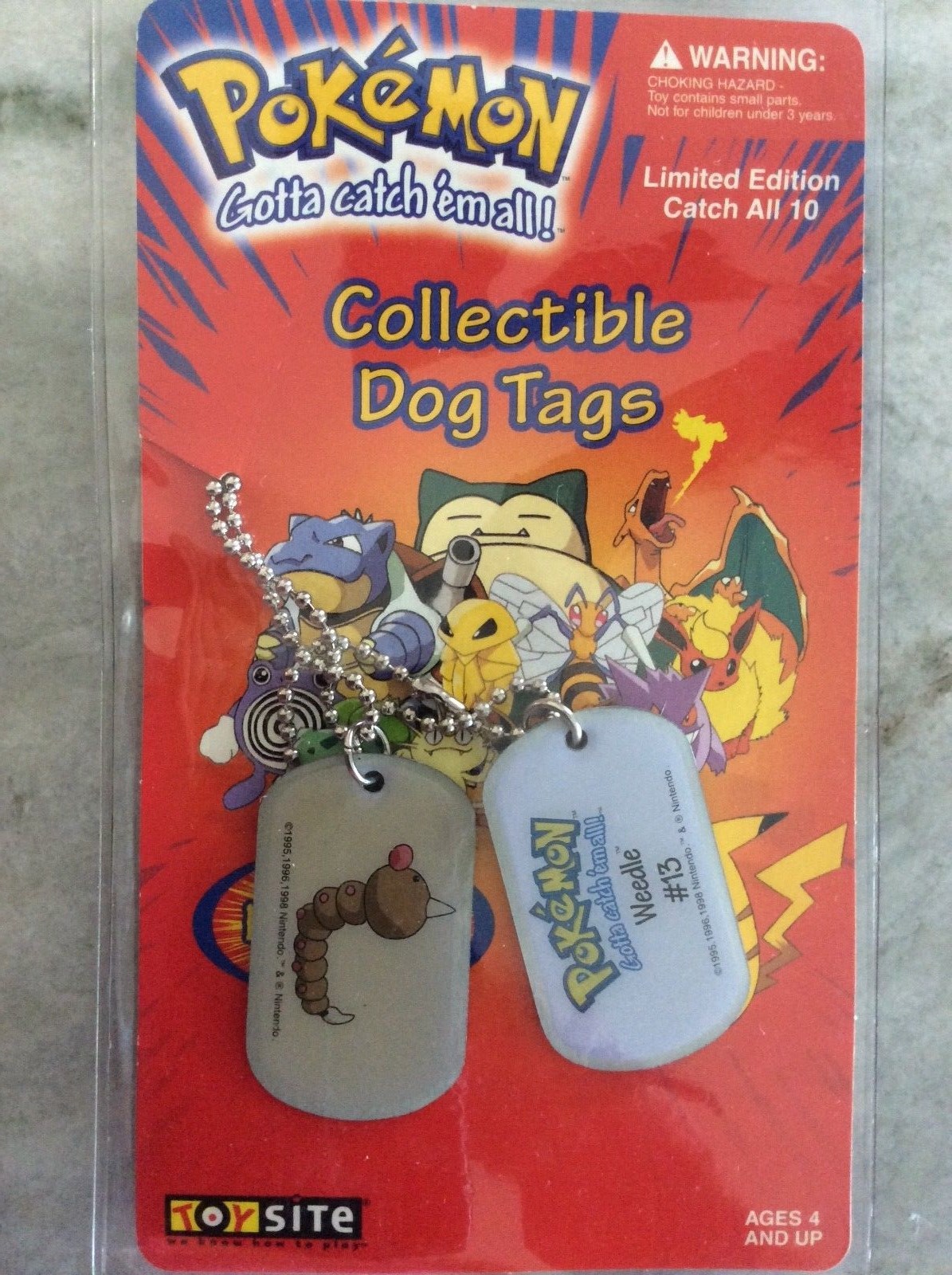 Pokémon Vintage Limited Edition Collectible Dog Tags - Complete Set Of ...