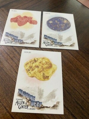 2020 Topps Allen & Ginter Digging Deep Chrysoberyl, Gold, Ruby, & Lapis ...