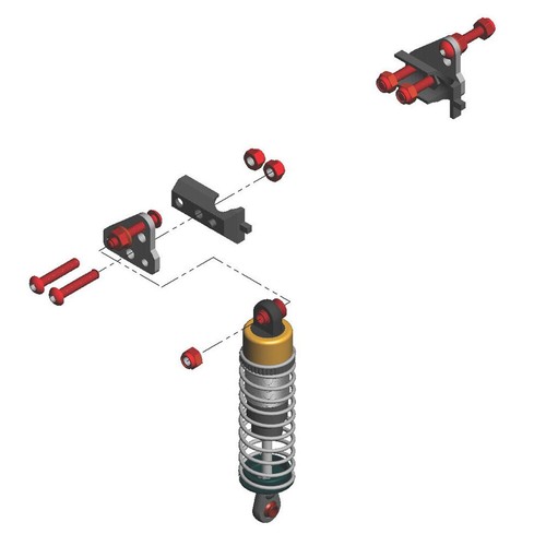 Shock Mounts for Tamiya Sand Scorcher Super Fighting Buggy Champ (Dual ...