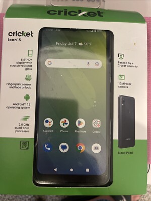 Cricket Wireless Icon 5, 32GB, 3GB RAM, Black Pearl - Prepaid ...