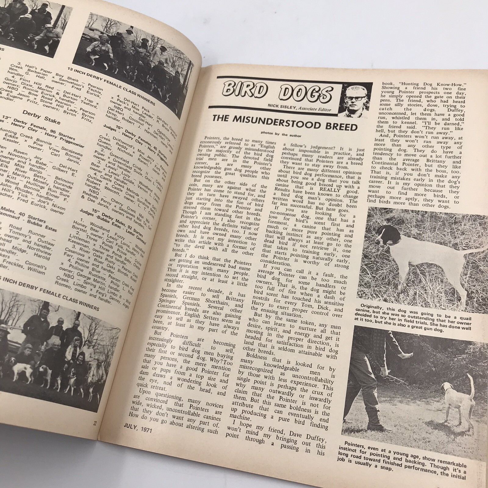 Hunting Dog Magazine July 1971 Vol. 6 No. 7 Fox Coon Hound Beagle Bird ...
