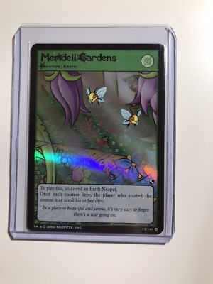 Neopets Trading Card Meridell Gardens 17/140 (Battle for Meridell) Holo ...
