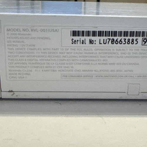 Official Nintendo Wii White RVL-101 Replacement Console & power ...