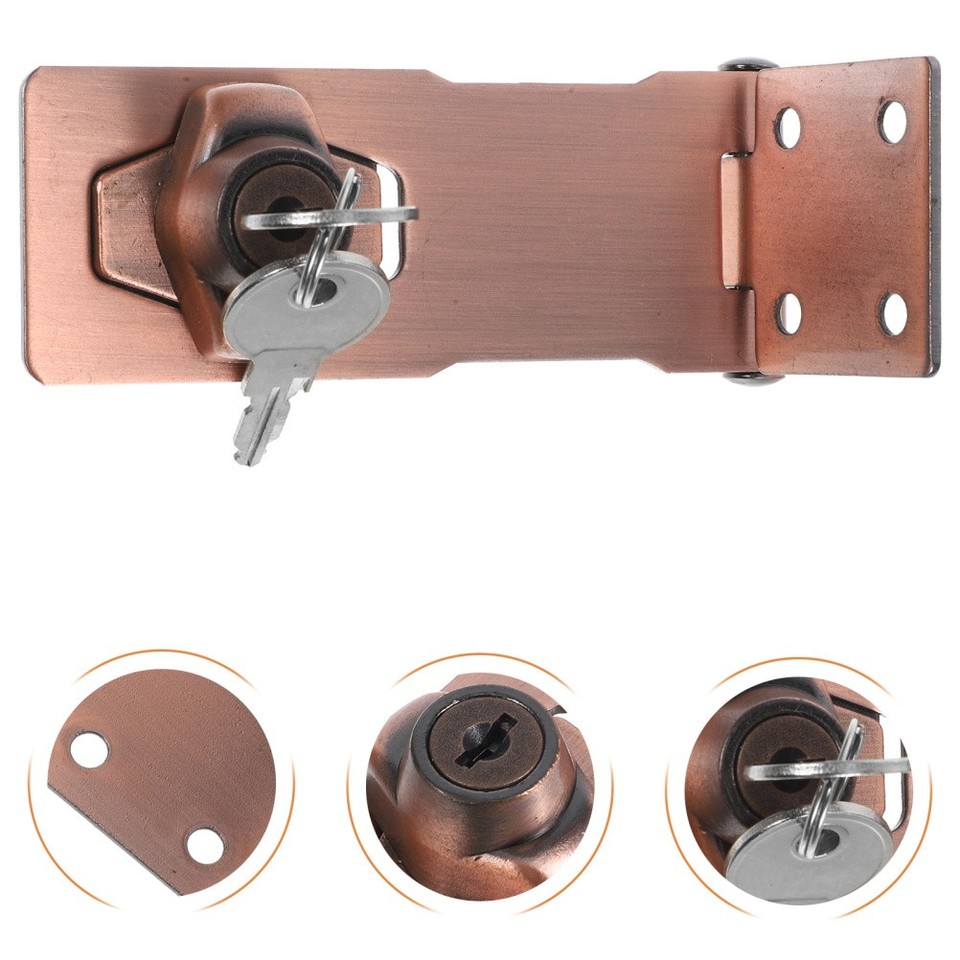 1 Set Shed Door Latch Door Hasp Padlock Pool Gate Latch Lock Hasp Heavy ...