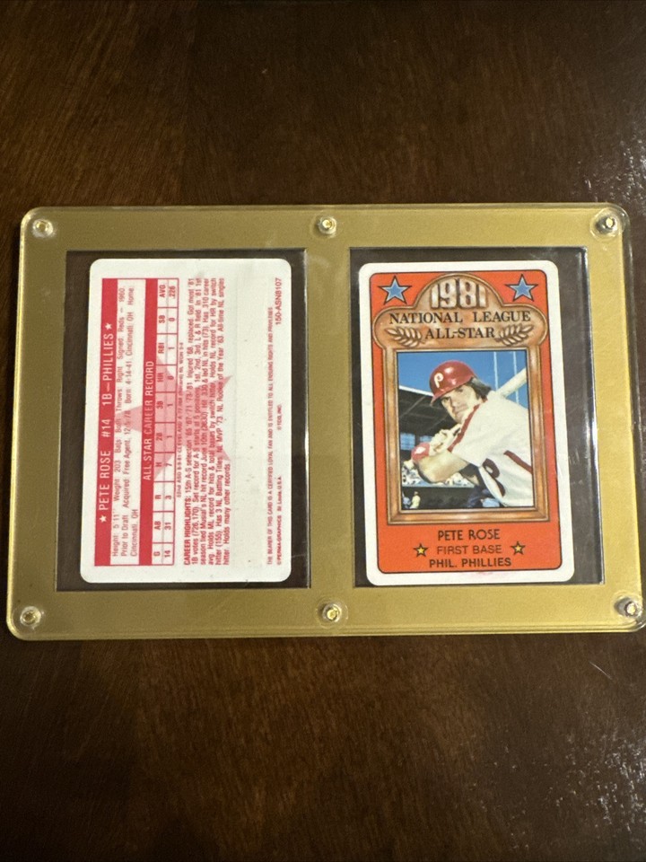 Rare Pete Rose Signed Vintage All-Star Credit Cards #150-ASN8107 ...