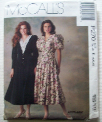 Classic 90's dress fitted bodice full skirt pattern 270 470 size 8 10 ...