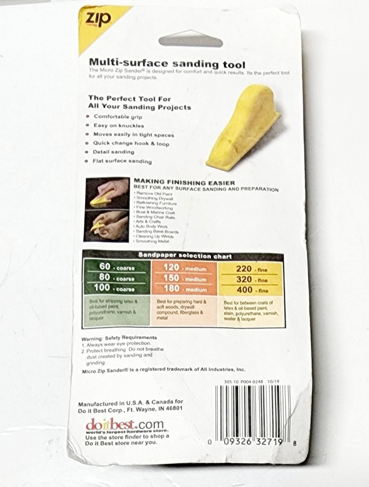 Do it Best Micro Zip Sander Hand Sanding Kit 7800004 SIM Supply, Inc. 7800004 | eBay