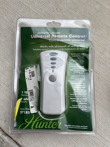 Hunter 27185 Ceiling Fan & Light Remote Control - White for sale online ...