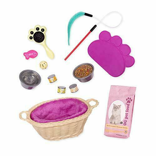 Our Generation Cat Pet Set Kitten Care With Food & Bed for 18 Doll for ...