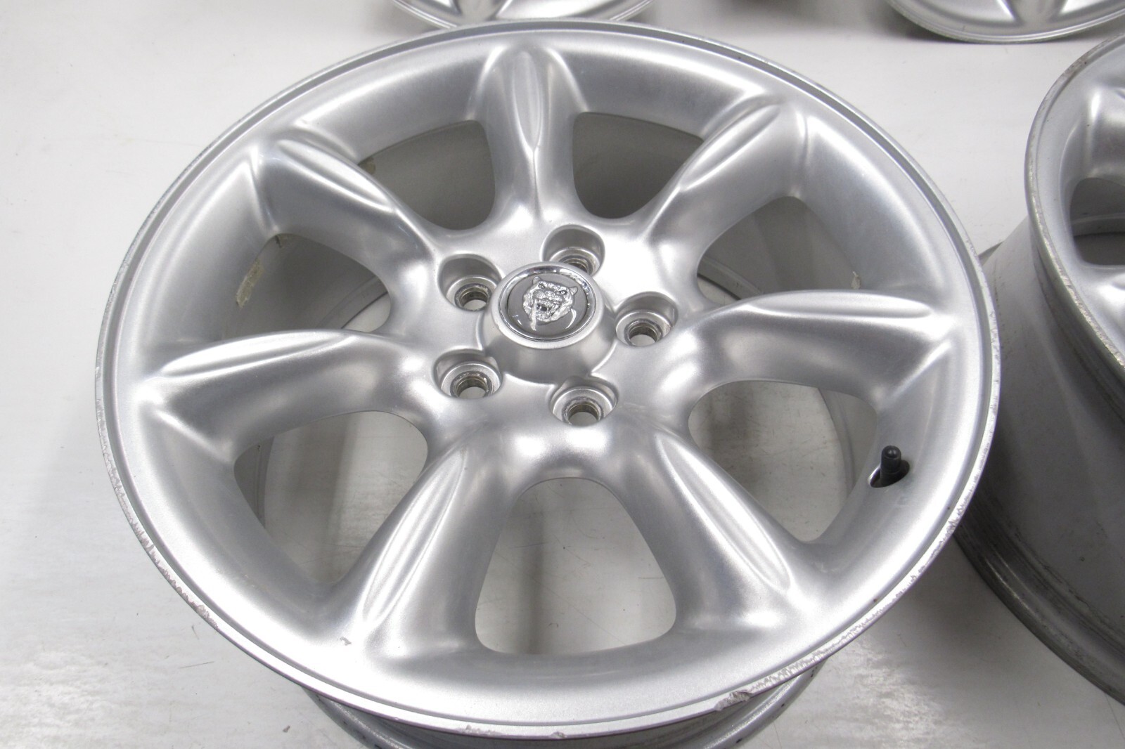 18" JAGUAR XJ8 XJR "ASTEROID" OEM WHEELS RIMS SET OF 4 USED SILVER ...