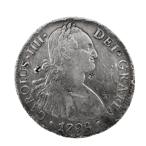 Mexico 1798 Mo FM Charles III Large 8 Reales- Rare Chopmarked - Silver ...