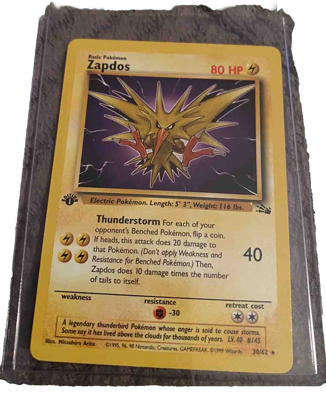 Pokémon TCG Zapdos Fossil 30/62 Regular 1st Edition | eBay