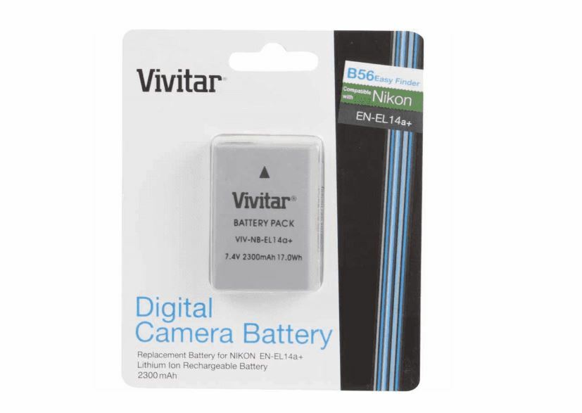 Hi Capacity Vivitar 2300mah Enel14a Lithium Ion Battery for Nikon DF ...