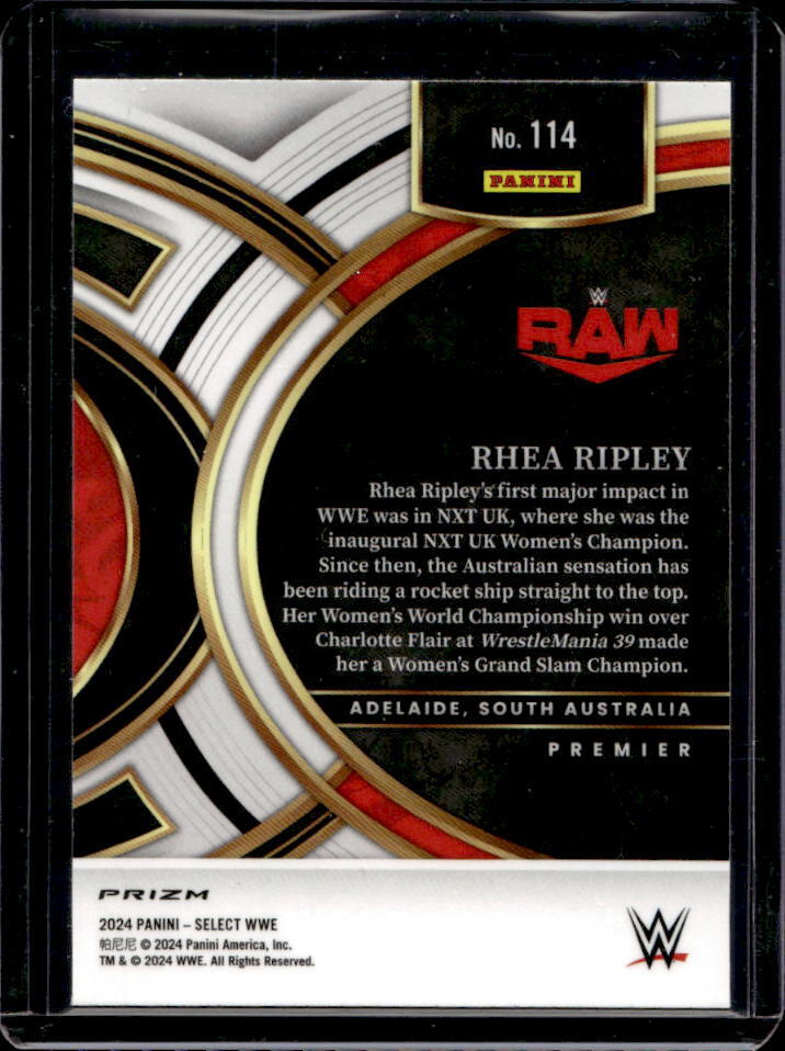 2024 Select WWE Rhea Ripley Tri-Color Prizms Premier #114 | eBay