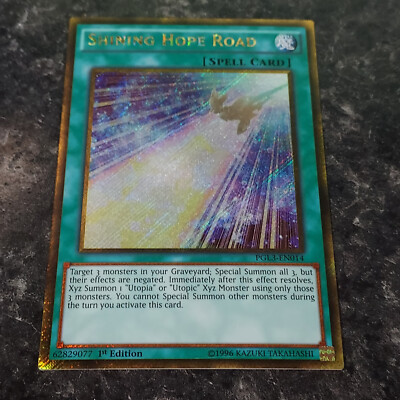 Shining Hope Road - PGL3-EN014 Gold Yugioh! Secret Rare Foil Holo Nice ...