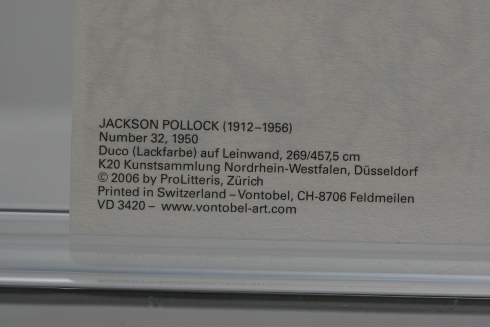 JACKSON POLLOCK: "NUMBER 32" , 1950 Art-Postcard NEW | eBay