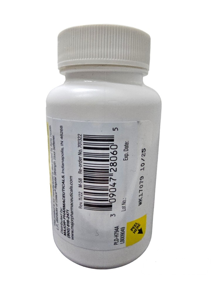 Major Docusate Sodium (Laxative) 100mg Softgels 100ct | eBay