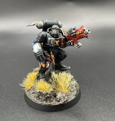 Well Painted Deathwatch Phobos Captain Lieutenant Raven Guard Marine ...